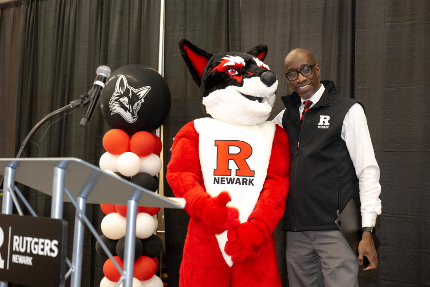 Rutgers-Newark Unveils New Scarlet Raider Mascot | Rutgers University